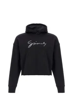 Givenchy Cropped Hoodie - Black