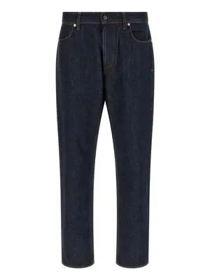 Stone Island Indigo Denim Straight Leg Jeans - Blue