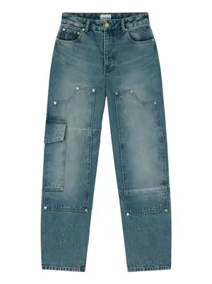 GANNI Organic Cotton Denim Jeans - Blue
