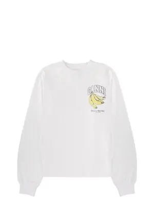 GANNI Logo Sweatshirt - White