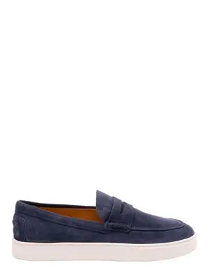 TOD'S Suede Leather Loafers - Blue