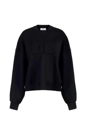 Elisabetta Franchi Logo Sweatshirt - Black