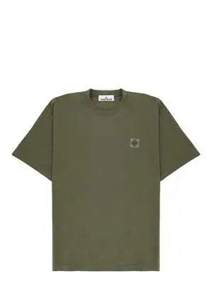 Stone Island T Shirt With Logo Patch - Green