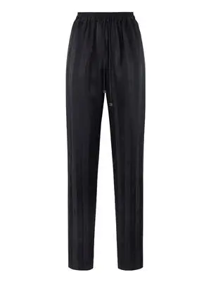 Elisabetta Franchi Jacquard Striped Trousers - Black