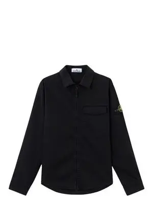 Stone Island Cotton Overshirt - Black