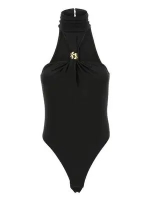 Elisabetta Franchi Bodysuit With Jewel Detail - Black