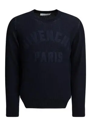 Givenchy Sweater With Embroidered Logo - Blue