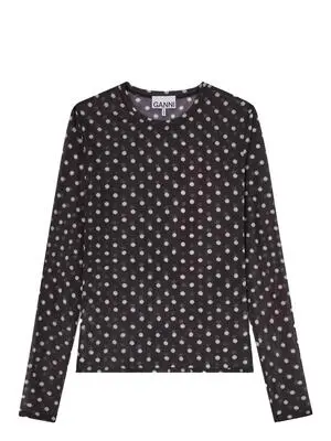 GANNI Long Sleeved Top - Black