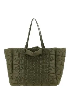 GANNI Quilted Re-tech Xxl Tote - Green