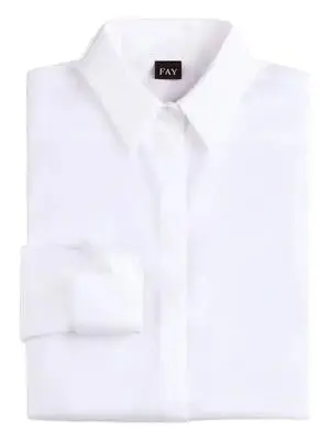 FAY Slim-Fit Stretch Cotton Poplin Shirt
