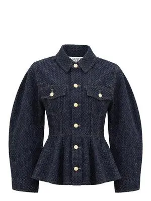 GANNI Peplum Jacket - Denim