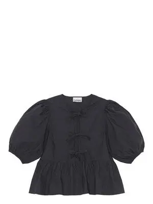 GANNI Poplin Shirt - Black