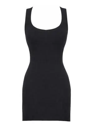 Attico Viscose Blend Mini Dress - Black