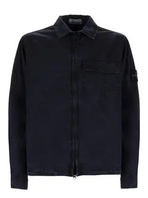 Stone Island Cotton Overshirt - Blue
