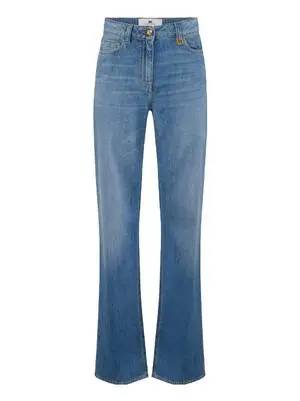 Elisabetta Franchi Palazzo Jeans - Clear Blue