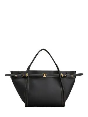 TOD'S Small Leather Tote - Black