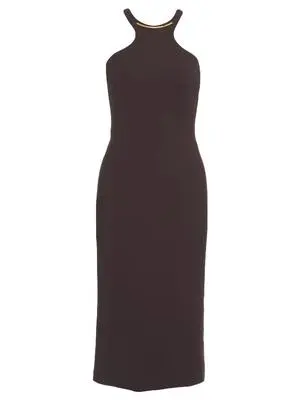 Elisabetta Franchi Dress With Jewel Detail - Brown