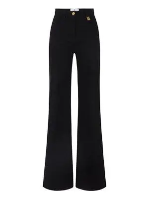 Elisabetta Franchi Palazzo Jeans - Black