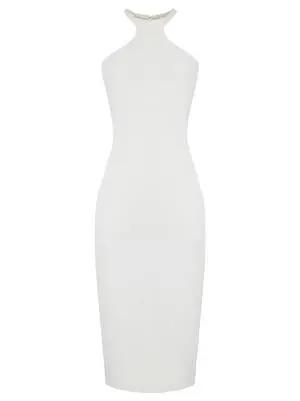 Elisabetta Franchi Dress With Jewel Detail - Ivory