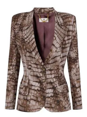 ELISABETTA FRANCHI Alligator Print Jacket