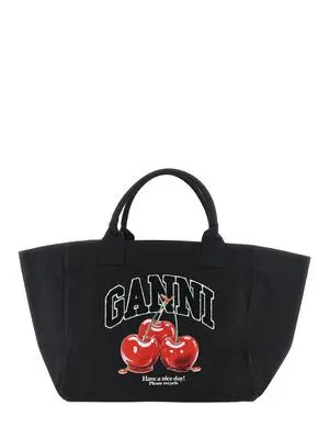 GANNI Xxl Cherry Tote - Black