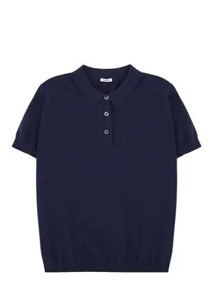 Aspesi Cotton Blend Polo - Blue