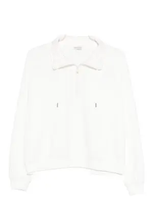 Brunello Cucinelli Cotton High Neck Sweater - White
