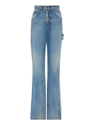 MAISON MARGIELA Cotton Denim Jeans - Clear Blue