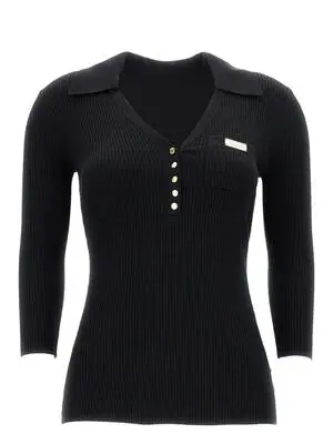 Elisabetta Franchi V-necked Sweater - Black