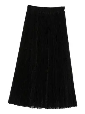 Ermanno Scervino Embroidered Long Skirt - Black