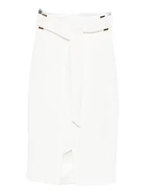 Elisabetta Franchi Midi Skirt - Ivory