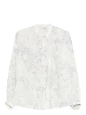 FORTE_FORTE Printed Cotton Shirt - Powder