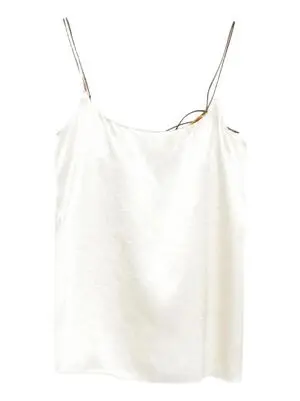 ALYSI Satin Top - White