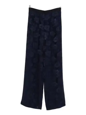 FORTE_FORTE High-waisted Floral Print Trousers - Blue