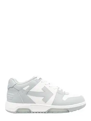 Off White Out Of Office Leather Sneakers - Grey