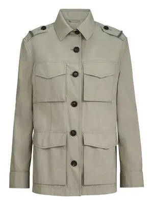 Brunello Cucinelli Cotton-blend Field Jacket - Kaki