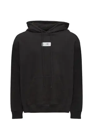 MAISON MARGIELA Cotton Logo Hoodie - Black