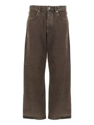 SUNFLOWER Wide Twist Pants - Brown