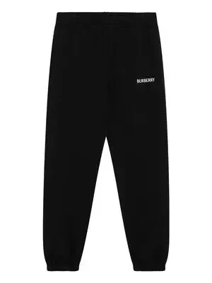 Burberry Jogging Trousers With Logo - Black