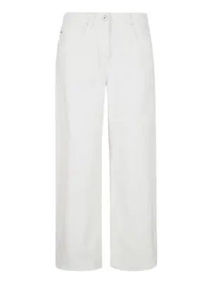 BRUNELLO CUCINELLI Cotton Wide Leg Trousers