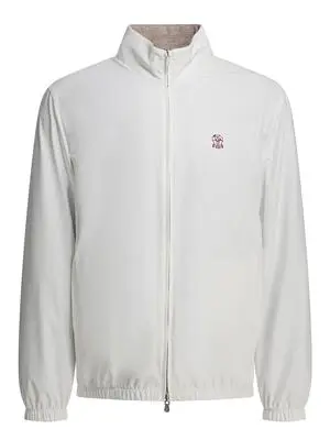 Brunello Cucinelli Reversible Nylon Windbreaker Jacket - White