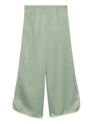 FORTE_FORTE Cropped Pleated Trousers - Green