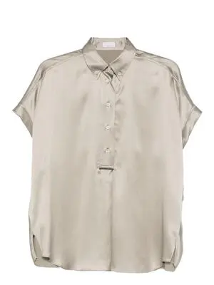 Brunello Cucinelli Silk Shirt - Green