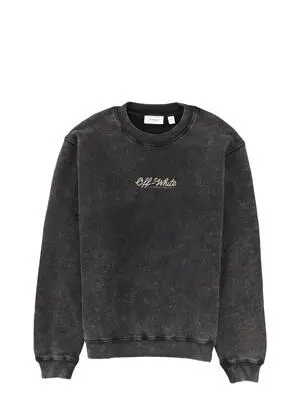 Off White Printed Sweatshirt - Charcoal
