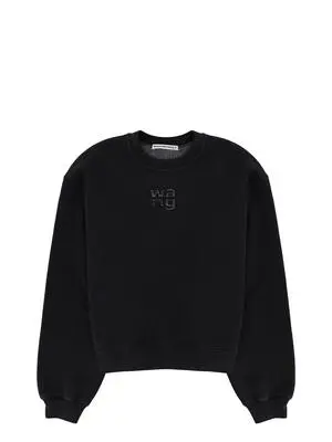 Alexander Wang Relaxed Fit Sweatshirt With Logo - Black
