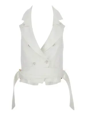 Elisabetta Franchi Belted Vest - Ivory