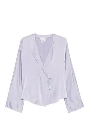 FORTE_FORTE Silk Satin Shirt - Lilac