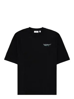 Off White T Shirt With Logo - Black