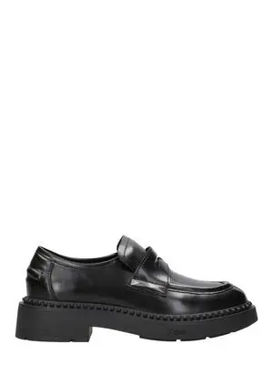 Ash Studded Leather Loafers - Black