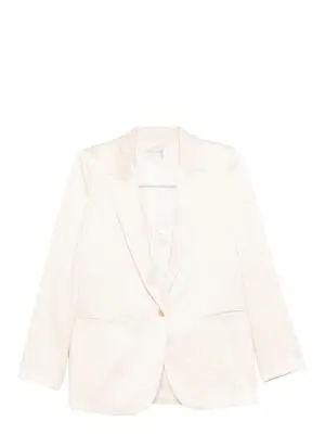 FORTE_FORTE Single Breasted Blazer - White
